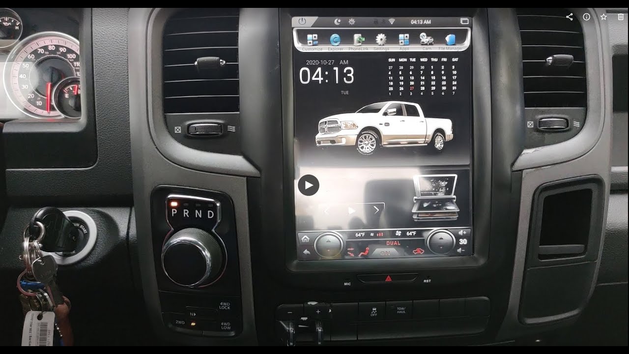 Raptortech Audio Systems Tesla Vertical Style Radio for Dodge RAM 1500 ...