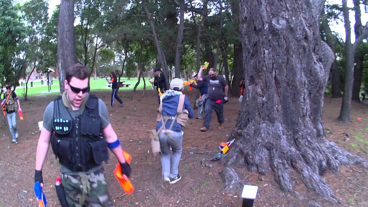 MNG Antonio Park 18 08 2013 Nerf War Footage 4 - YouTube