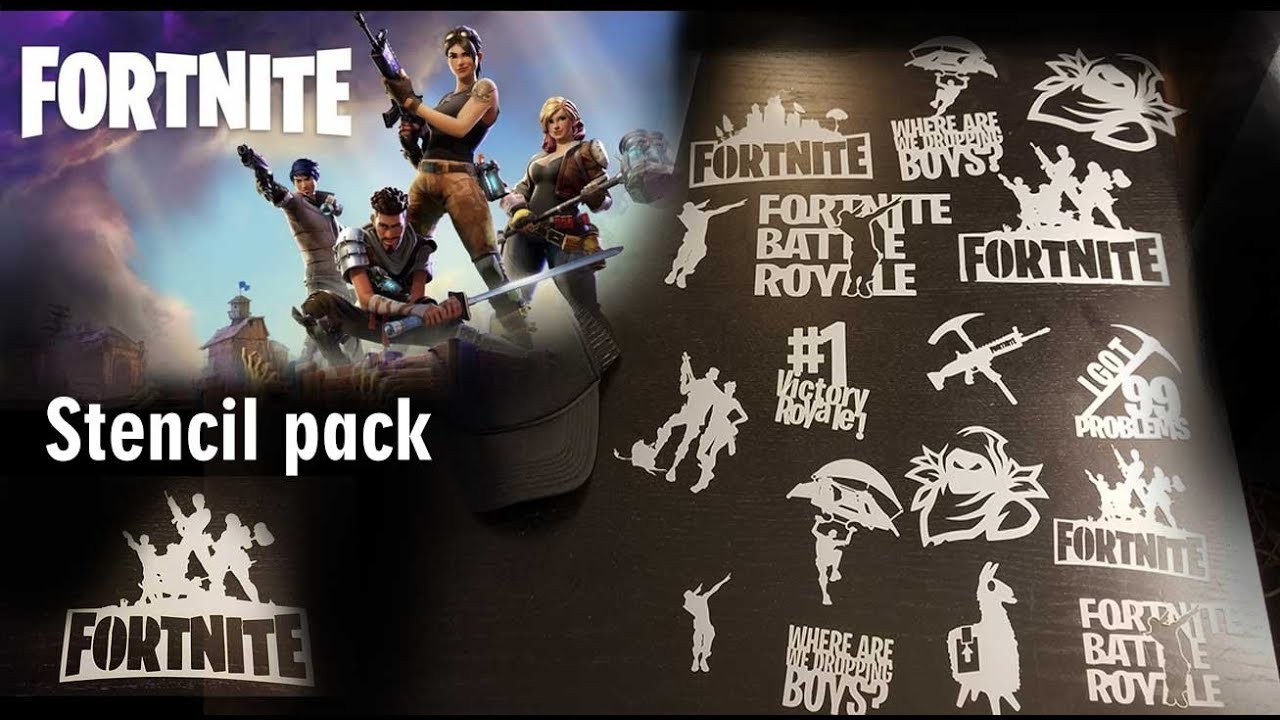 MONEY MAKER! Fortnite custom airbrush stencil pack | How to make ...