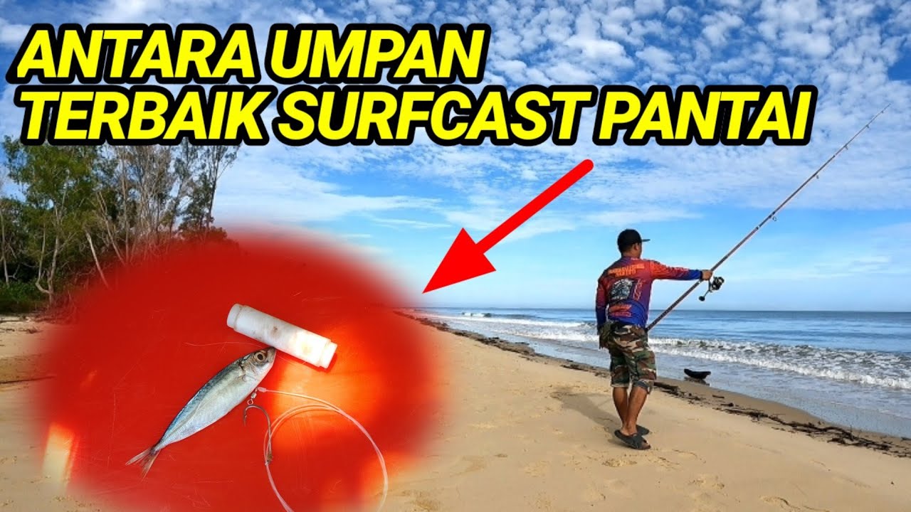 CARA LETAK UMPAN DI MATA KAIL TEKNIK PANCINGAN PANTAI #surfcasting - YouTube