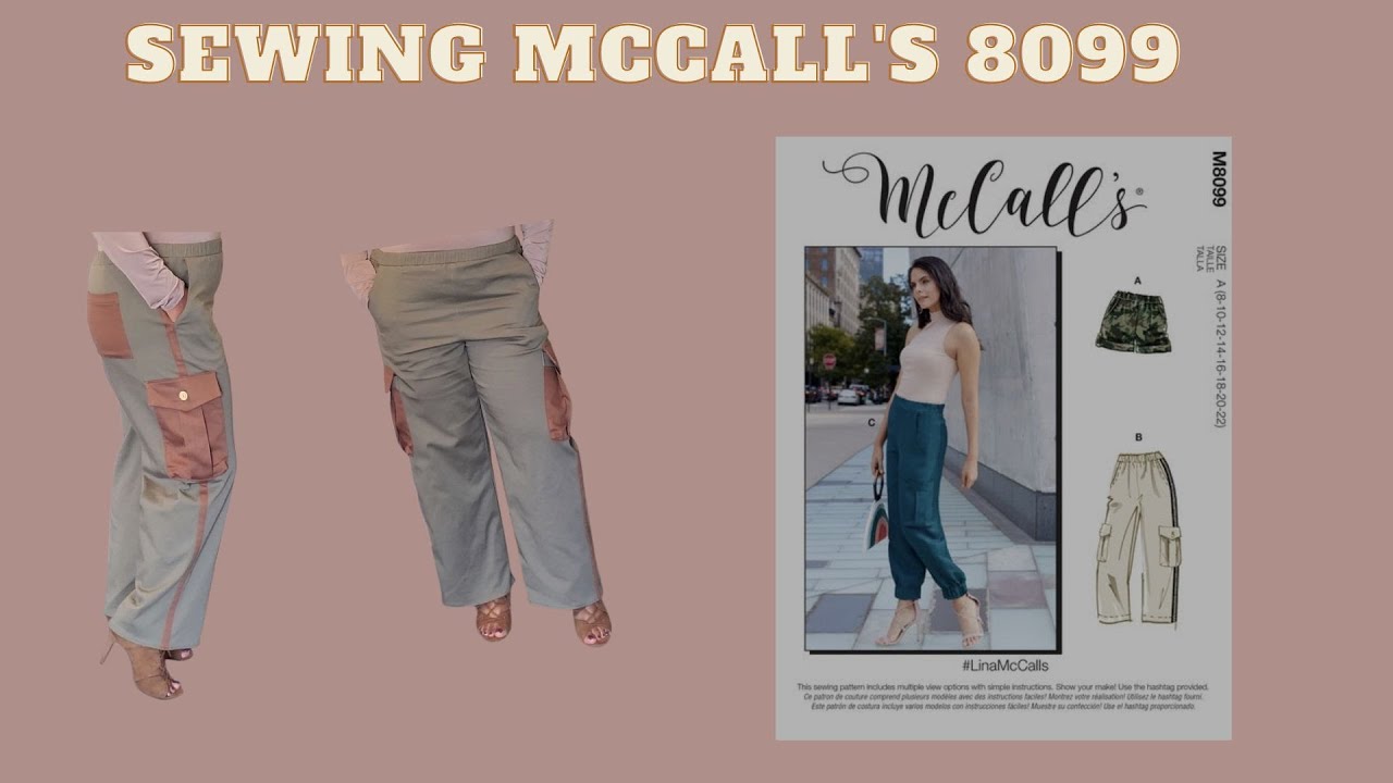 DIY Cargo Pants Using Mccall's 8099 | Joy Nicole - YouTube