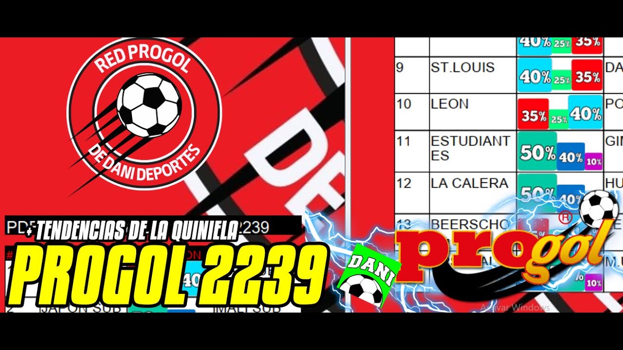 🔴LISTO EL PDF PARA #PROGOL 2239 ENCUESTA DE MI GRUPO - YouTube