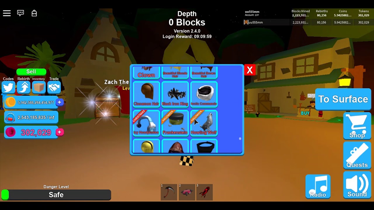 Mining Simulator || Showing Off My Inventory - YouTube