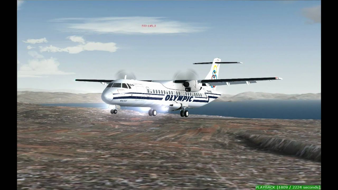 Olympic Airlines ATR 72-200 Landing at LGAV (fs9) - YouTube