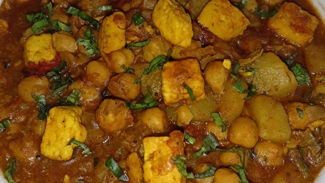 Chana Paneer Masala|Chole Paneer|Dhaba Style Chana Masala Paneer ...