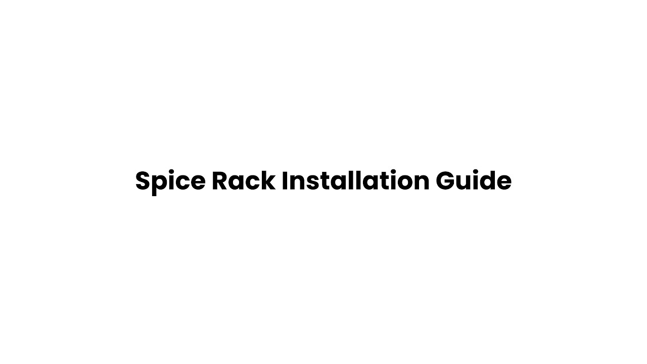 Spice rack installation guide - YouTube