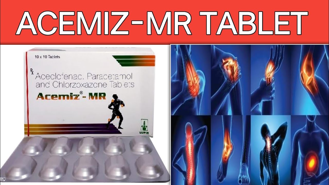 Acemiz-MR Tablet Full Review In Marathi / Aceclofenac, Paracetamol ...