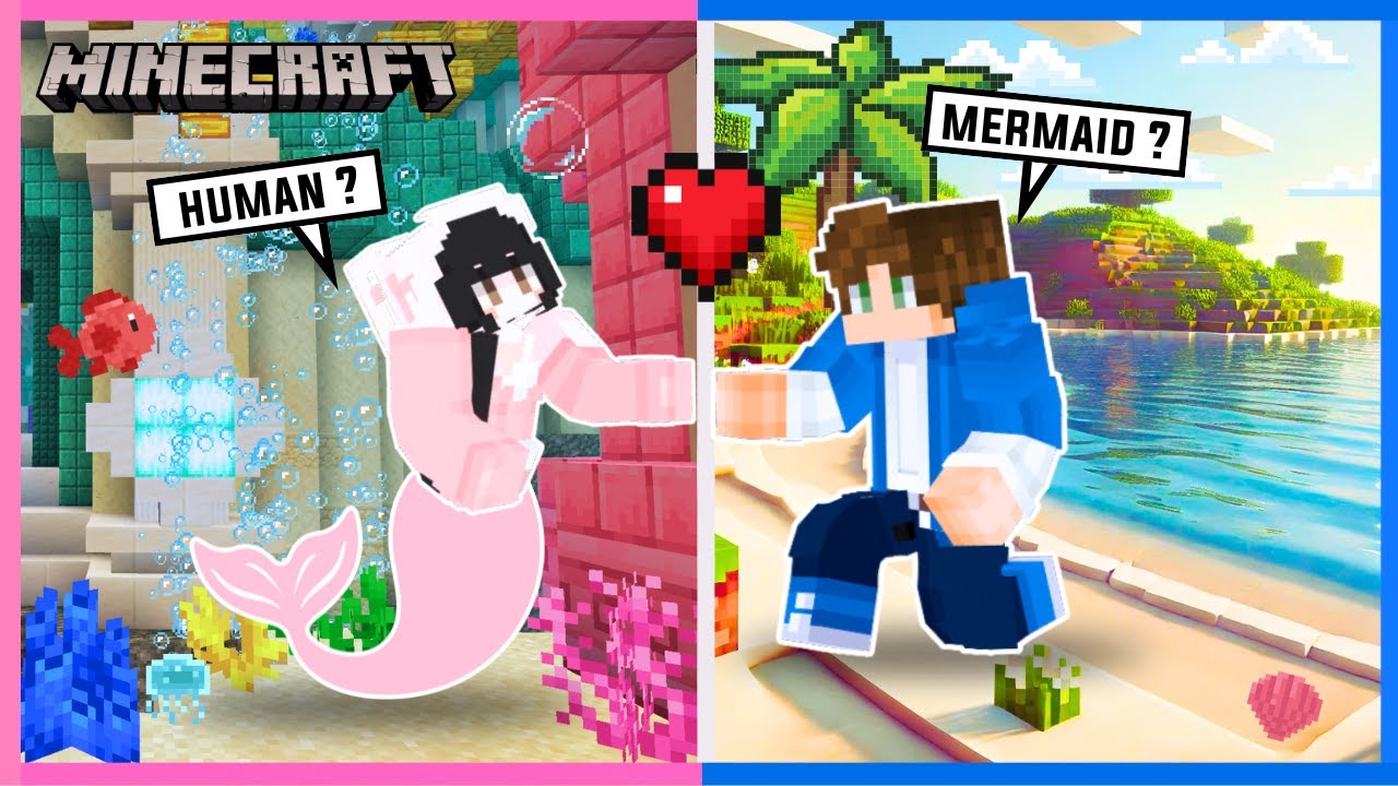 a Mermaid has a Crush on me in Minecraft - YouTube