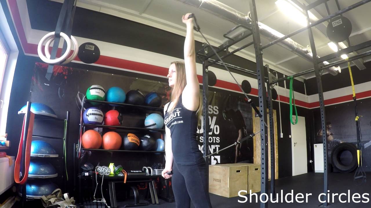 resistance band- Shoulder circles [w] - YouTube