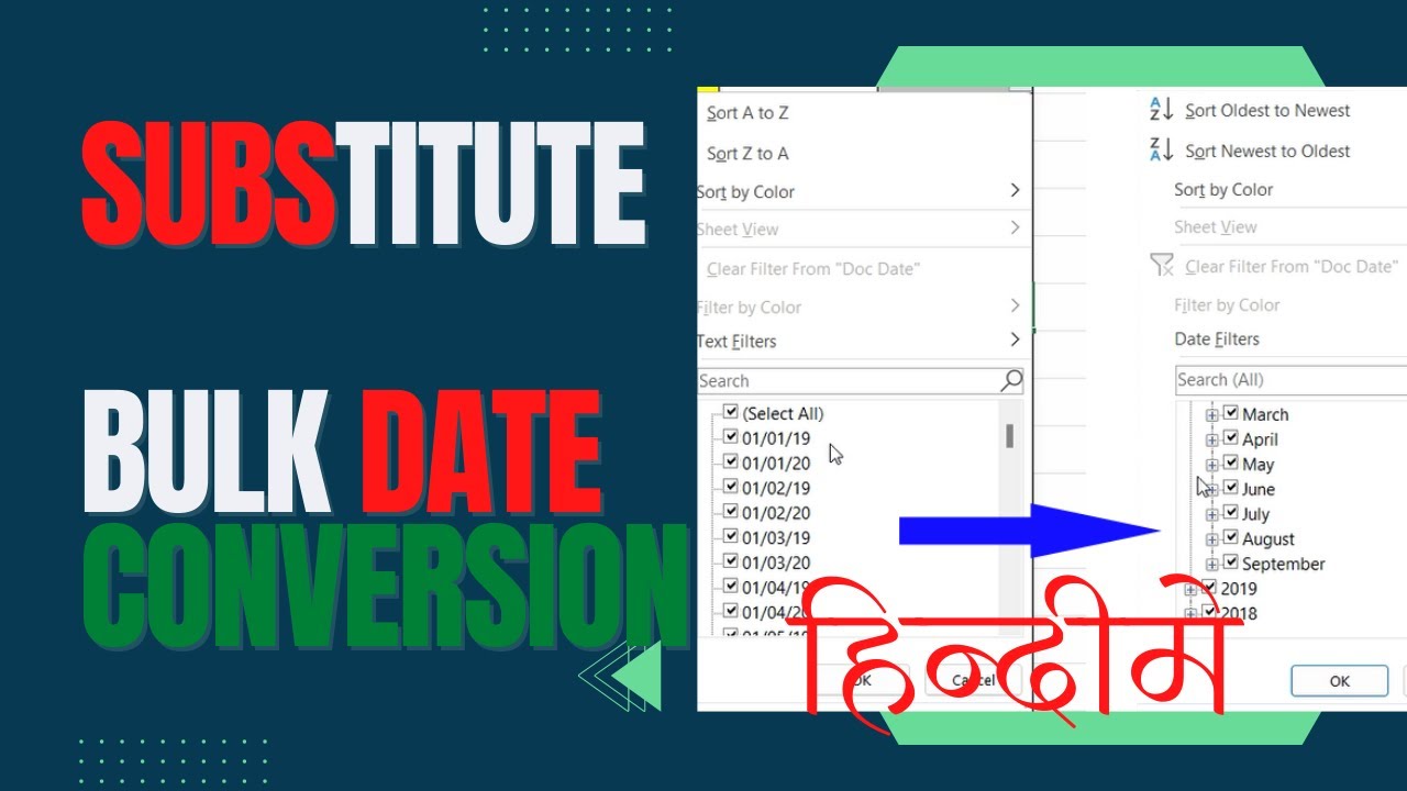 Substitute In Excel Bulk Date Conversion In Excel PRB Hindi YouTube substitute-in-excel-bulk-date-conversion-in-excel-prb-hindi-youtube