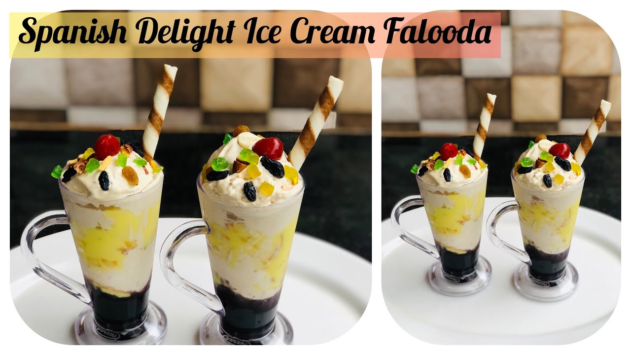 Spanish Delight Ice Cream Falooda | Easy To Make Recipe | Tasty 😋 - YouTube