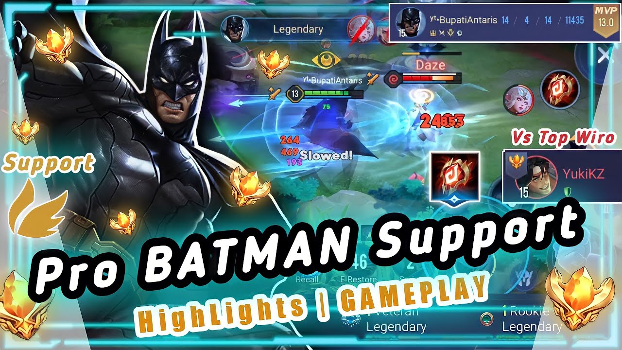 AOV : BATMAN SUPPORT AoV | AoV Batman PRO Gameplay - ARENA OF VALOR ...