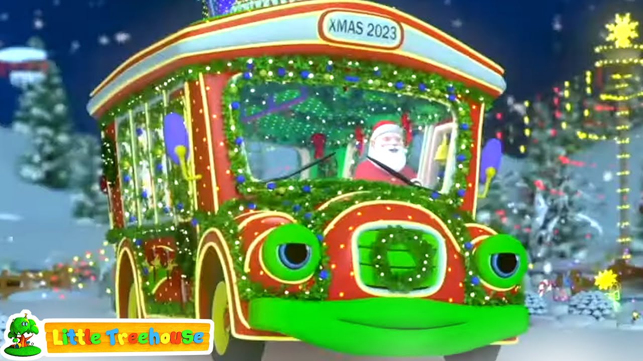 Wheels on the Bus - Xmas Rhyme & Cartoon Video for Kids - YouTube