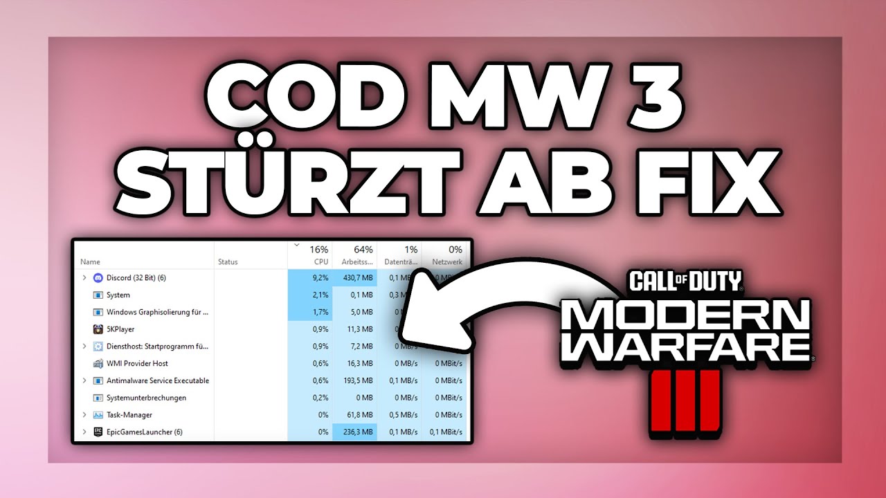 COD Modern Warfare 3 stürzt ab beheben - MW Crash Fix | Tutorial - YouTube