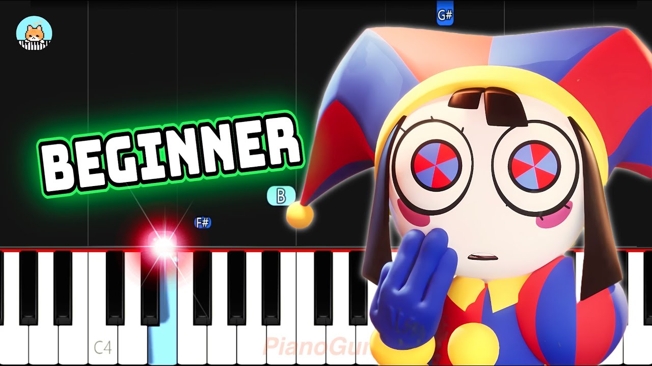 The Amazing Digital Circus - "Main Theme" - BEGINNER Piano Tutorial ...