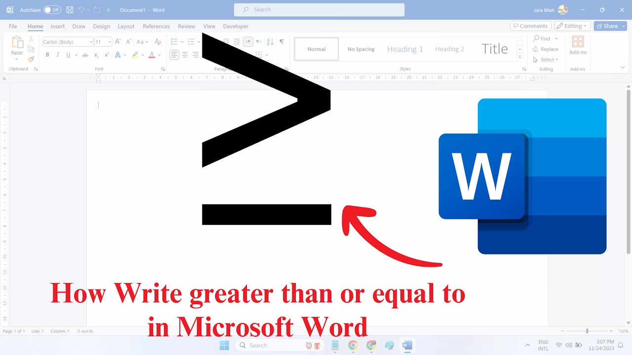 How Write Greater Than Or Equal To In Microsoft Word YouTube How Write Greater Than Or Equal To In Microsoft Word YouTube
