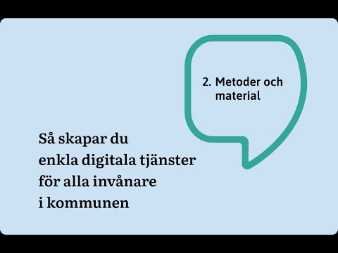 Enkla digitala tjänster i kommunen, del 2: Metoder och material - YouTube