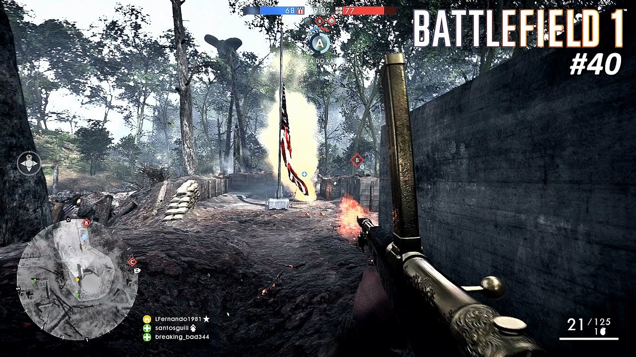 BATTLEFIELD 1™ Floresta Argone - Dominação | Assalto ★ M1918 Trincheira ...