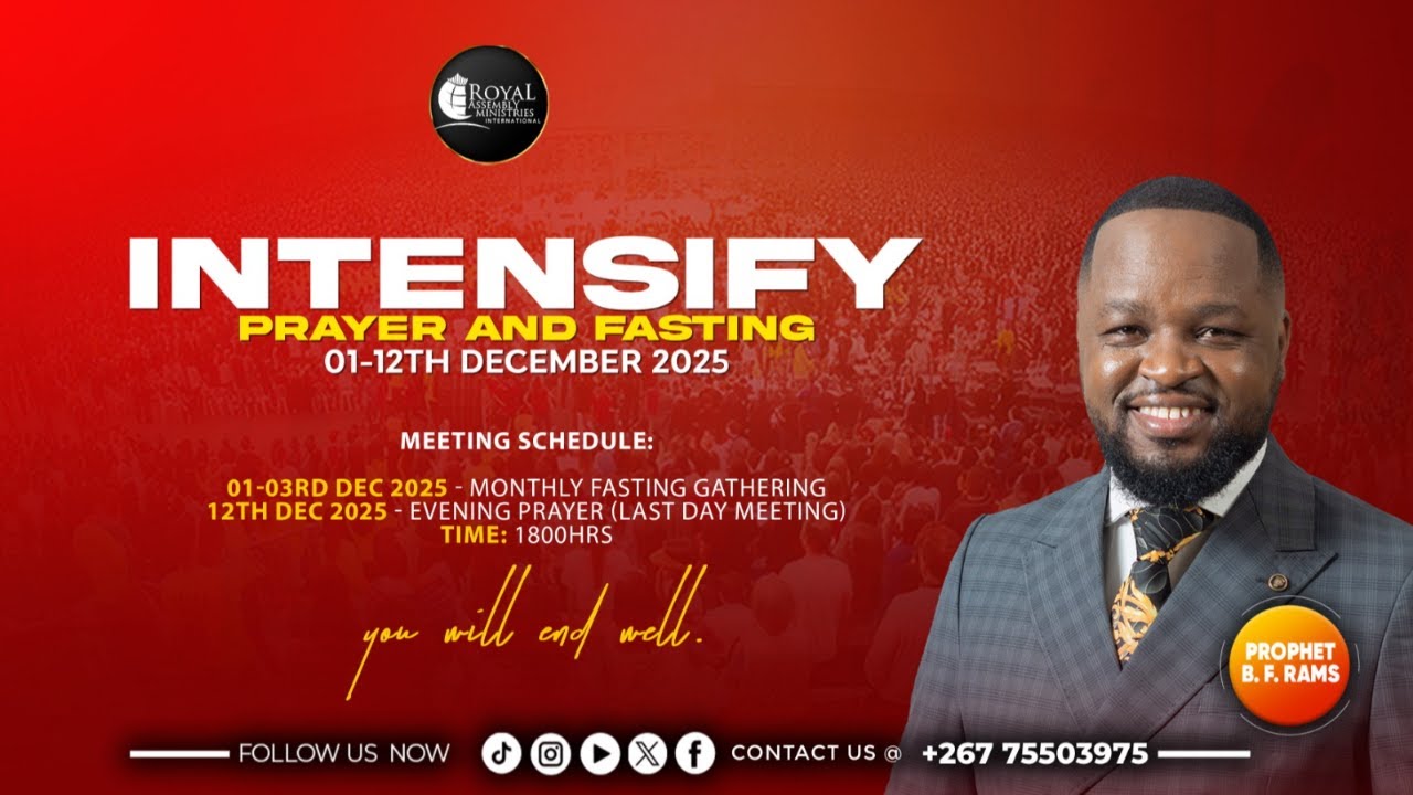 Day 1 Prayer & Fasting | Intensify | Prophet B.F. Rams - YouTube