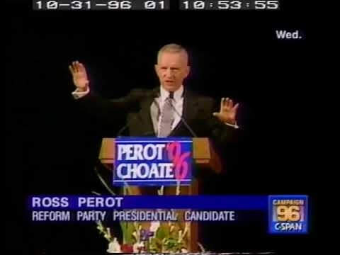 Ross Perot Campaign Speech, (Oct 30 1996) - YouTube