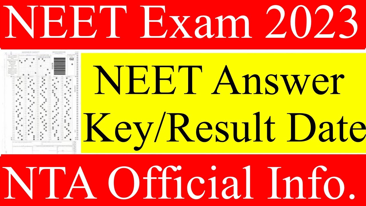 📢NEET 2023 Official Answer Key|#NTA Official Information|#neetexam2023 ...