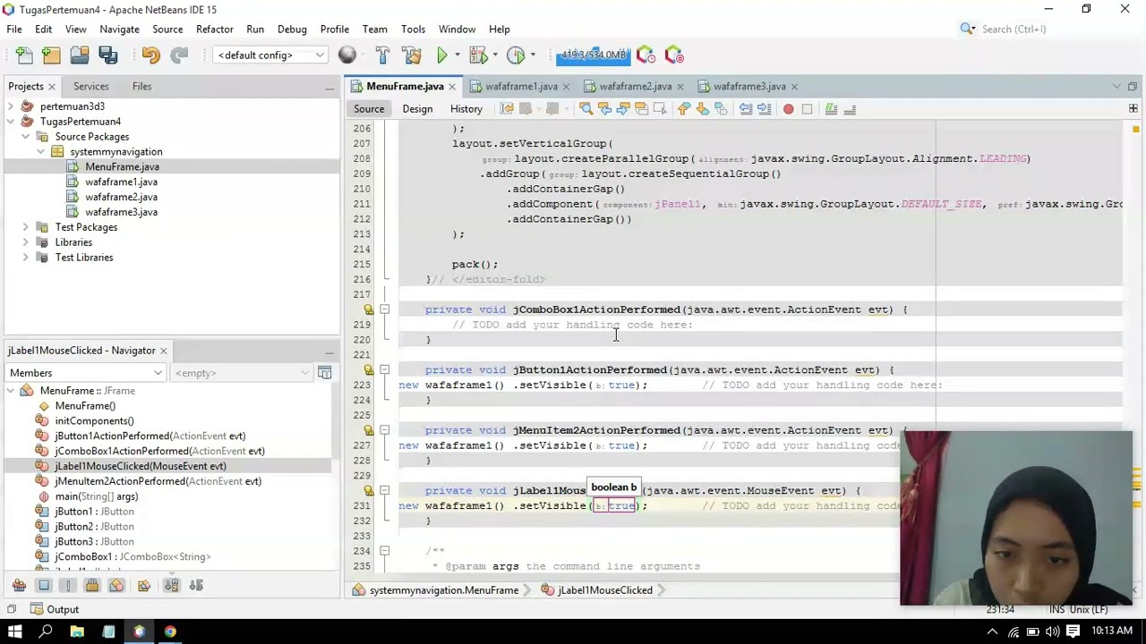 Tutorial Navigasi Jmenuitem, Jbutton, JLabel, Jradiobutton, Jcombobox ... Tutorial Navigasi Jmenuitem, Jbutton, JLabel, Jradiobutton, Jcombobox ...