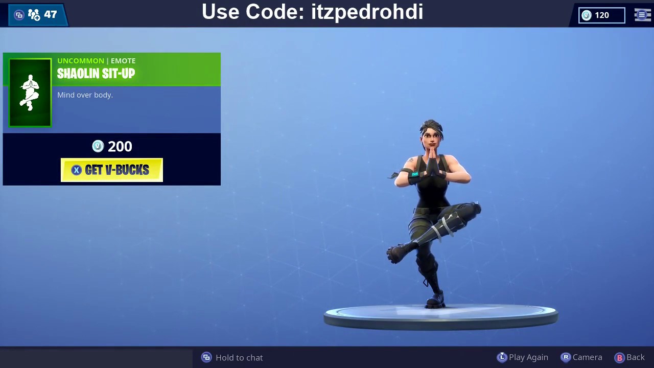 1/1/2019 Fortnite Item Shop - New SHAOLIN SIT UP EMOTE - YouTube