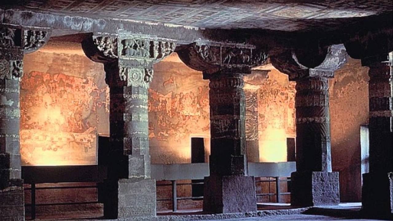 Ajanta Caves possibly 33 000 years old Ancient Alien high tech. Cave 1 ...