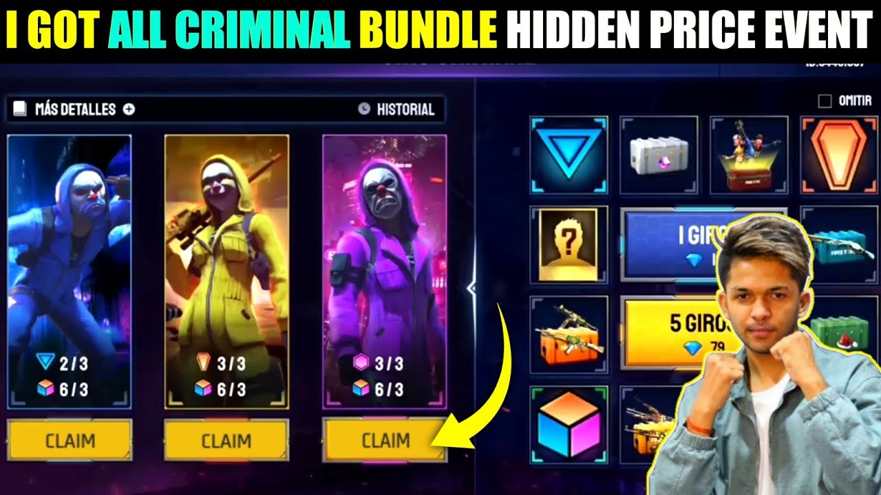 I Got All Criminal Bundle | Hidden Price Event Free Fire | Criminal ...