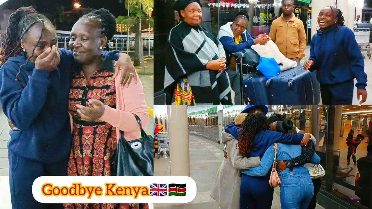 People Saying Goodbye Airport