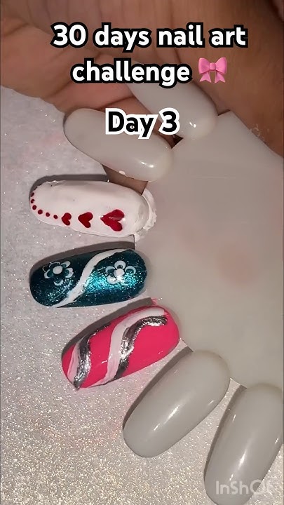 30 days nail art challenge #nailart #youtubeshorts #easynailart - YouTube