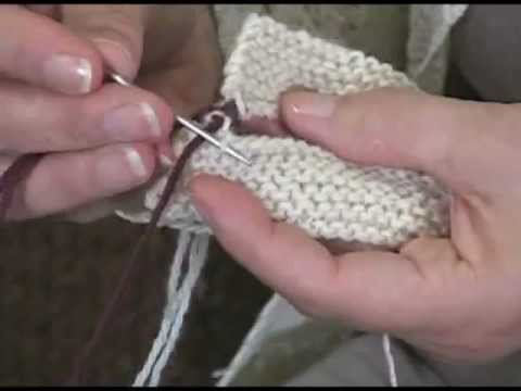 Knitting Instructional Video: How to Do a Garter Mattress Stitch