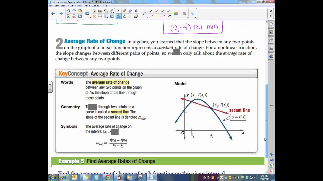1 4 Extrema And Average Rate Of Change YouTube 1-4-extrema-and-average-rate-of-change-youtube