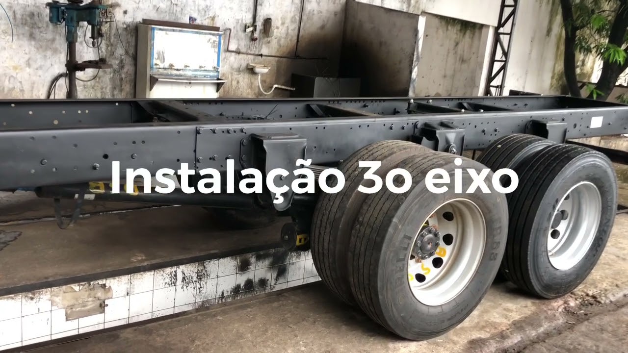 Customização de caminhões instalação 3o eixo e alongamento de chassis ...