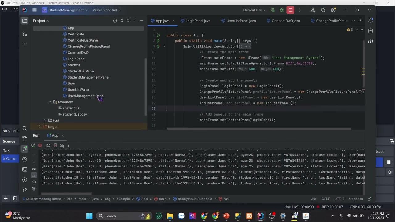 Demo Source Code Midterm Using Java Swing - YouTube
