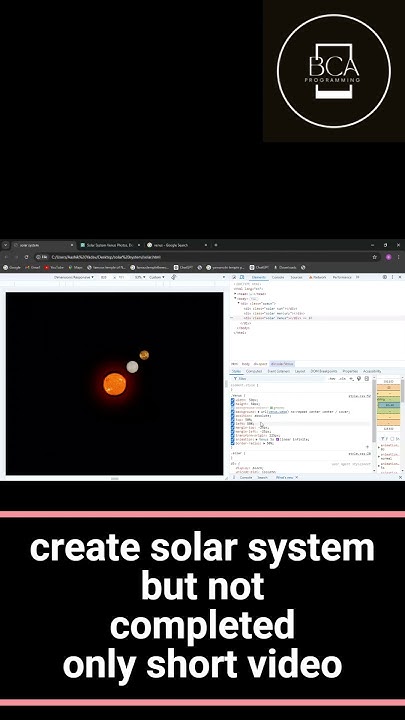 Solar System Using Html And Css Html Css Js Coding Webdevelopment Youtube