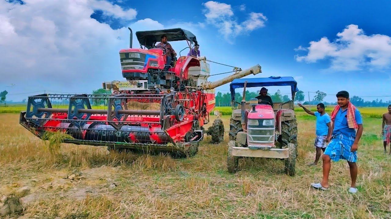 New Harvester | Combine Machine | Balkar Harvester Mahindra Tractor ...
