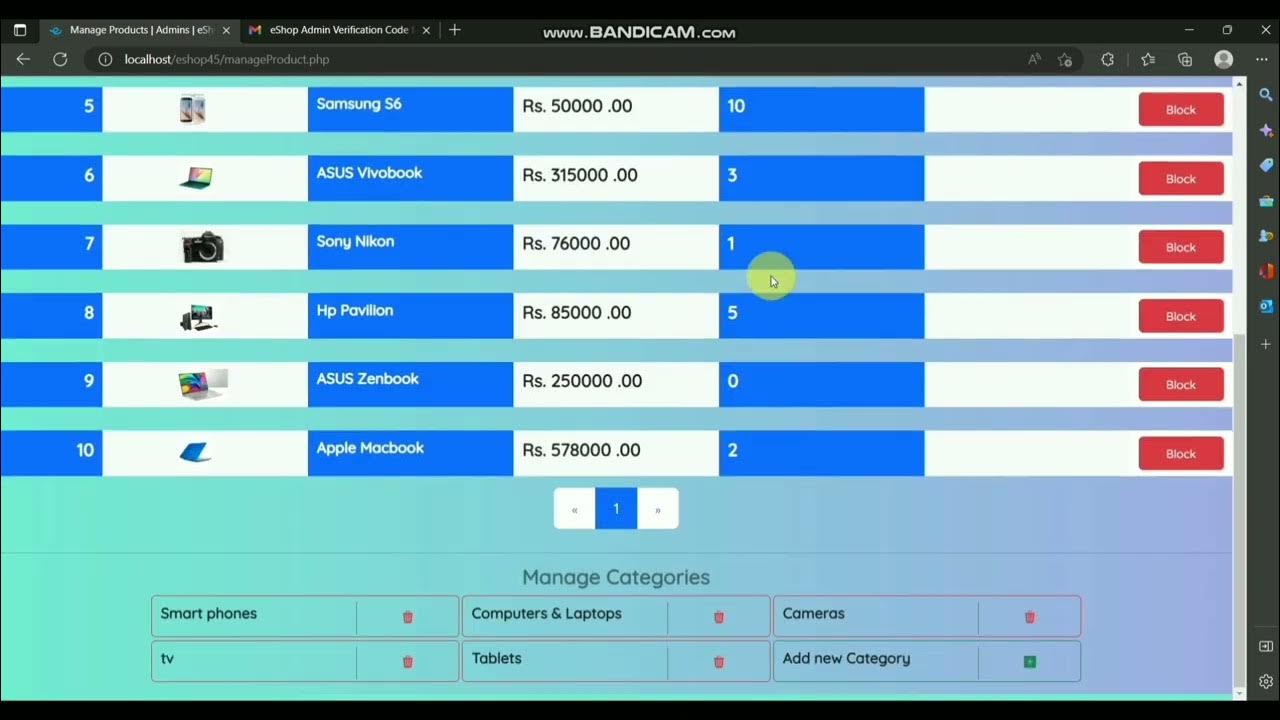 Design responsive category registration modal in manage product page using HTML,CSS,JS and ...