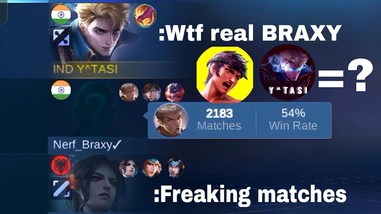 MLBB || YATASI MEET BRAXY REAL OR FAKE ? || INTENSE MATCH🔥 - YouTube