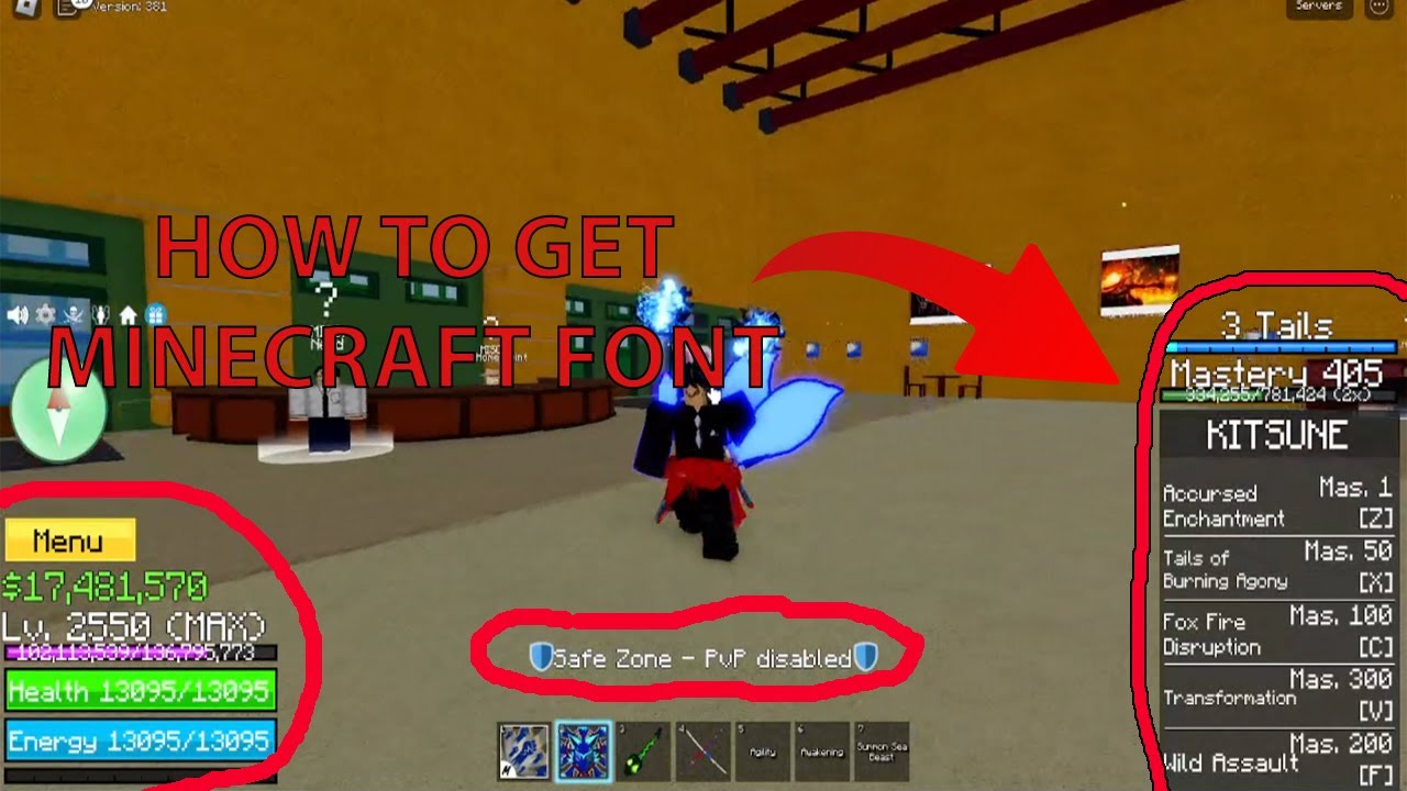 How to get Minecraft font | Roblox | - YouTube