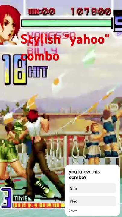 Yahoo combo. you know this stylish combo?you can mais the "Yahoo" after every qcf+B .#kof2002 # ...