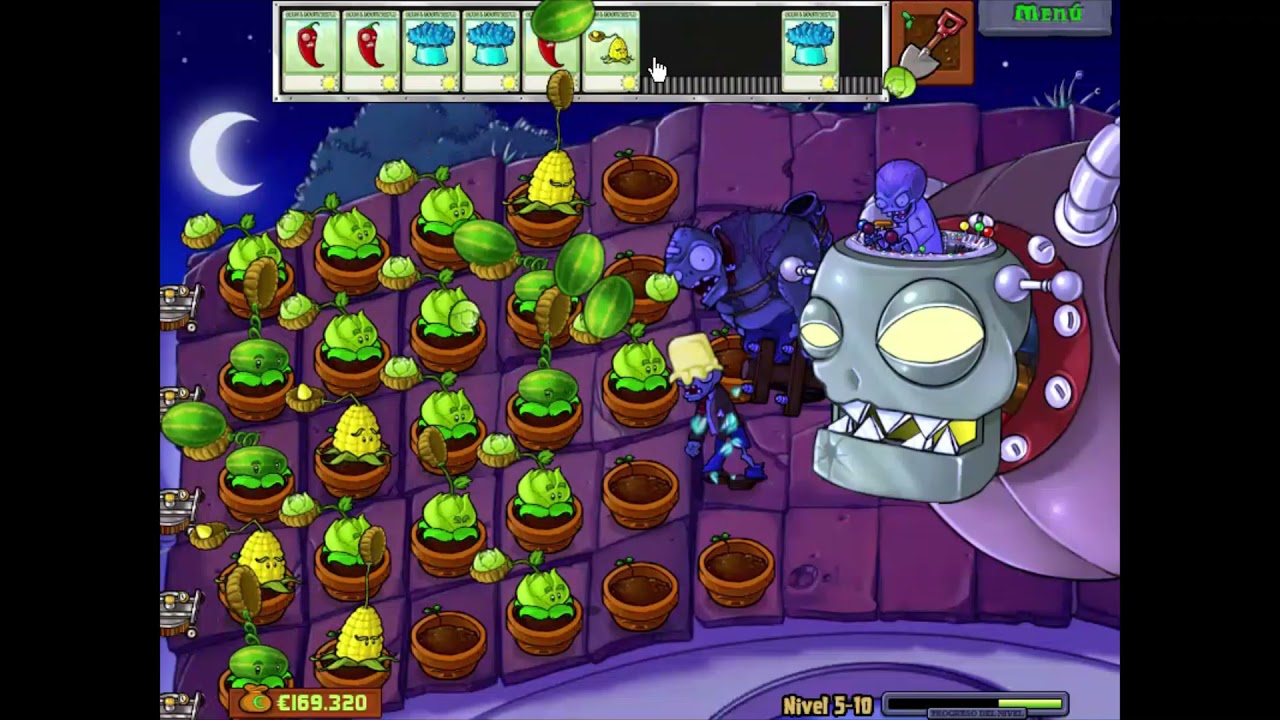 Me vuelvo a pasar Plants vs Zombies matando al zombie-einstein - YouTube