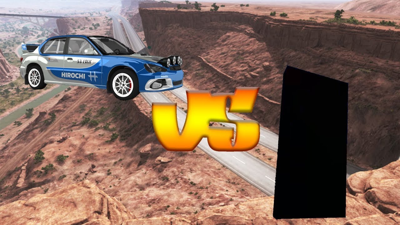 BeamNG: Rally vs The Monolith from 2001 A Space Odyssey - YouTube