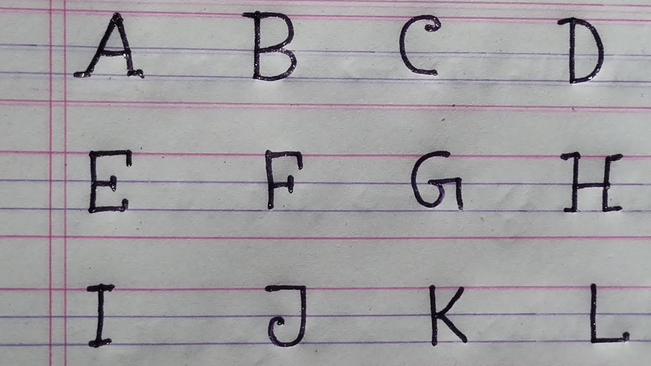 Neat and clean(A,B ,C,D....Z) writing////English Capital letters ...
