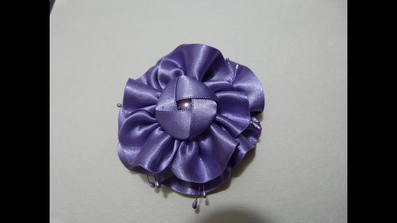 COMO HACER 1 FLOR doble DE LISTON RASO PASO A PASO😍🎀 ️ Manualidades la ...