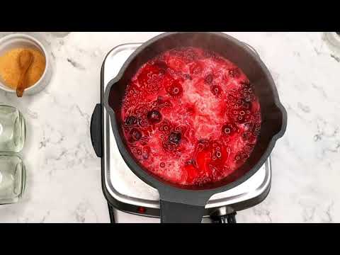 Confiture fruits rouges/framboises, fraises et myrtille مربى الفواكه الحمراء فراولة، توت بري