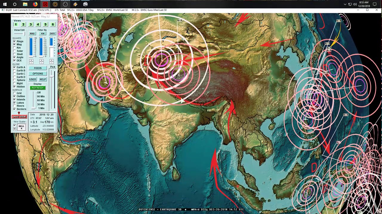 12/20/2018 -- Earthquake Update -- West Coast USA , Pacific, Europe ...