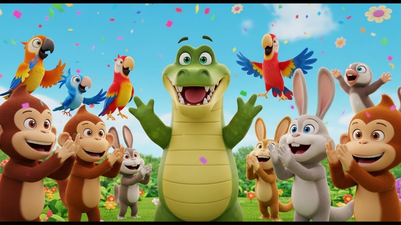 The Crocodile Who Painted Shapes | Nursery Rhyme Song for Kids - YouTube