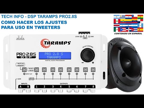 TECH INFO - DSP TARAMPS PRO2.8S - COMO HACER LOS AJUSTES PARA USO EN TWEETERS - OPEN SHOW
