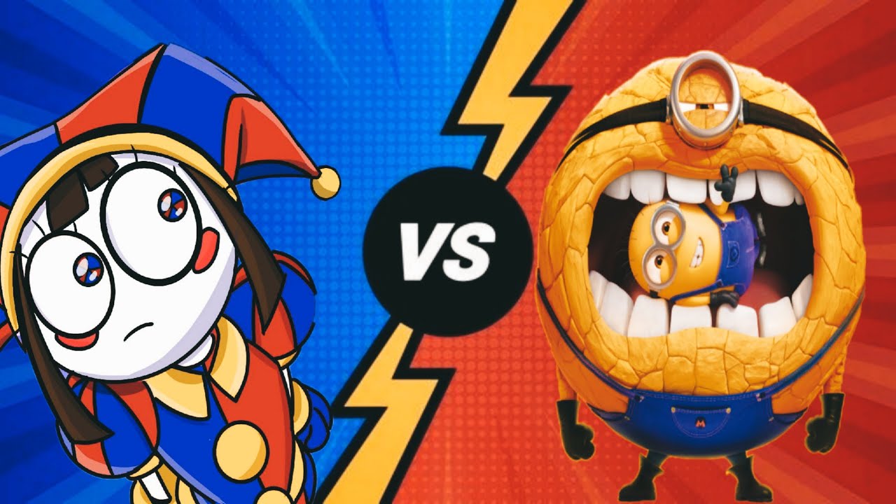 The amazing digital circus (Pomni) 🆚️ Mega minions 💪 Who will win? 🎶 ...